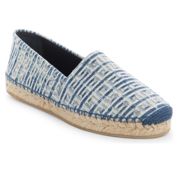 Givenchy | Shoes | Givenchy Logo Espadrille Flat Demin Slip On Flats ...